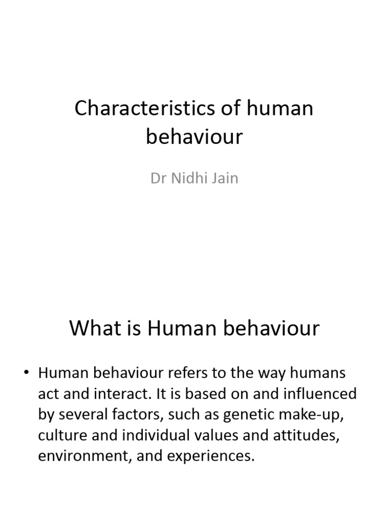 Characterstics of Human Behaviour | PDF