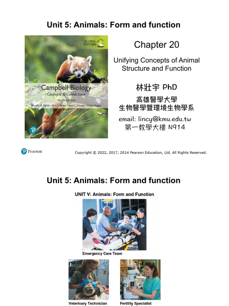 Unit 5: Animals: Form and Function | PDF
