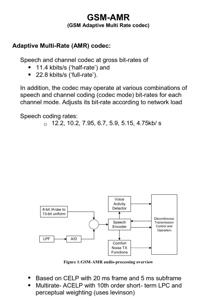 GSM Amr | PDF | Algorithms | Signal Processing