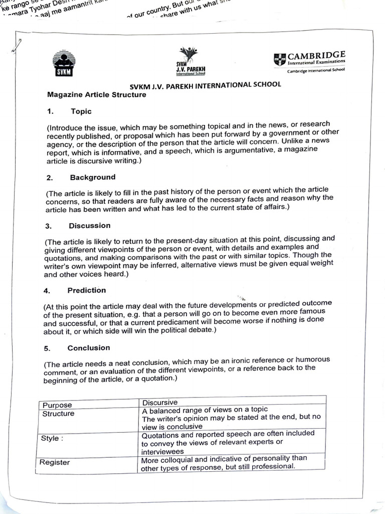 Writing Structures 0500 | PDF