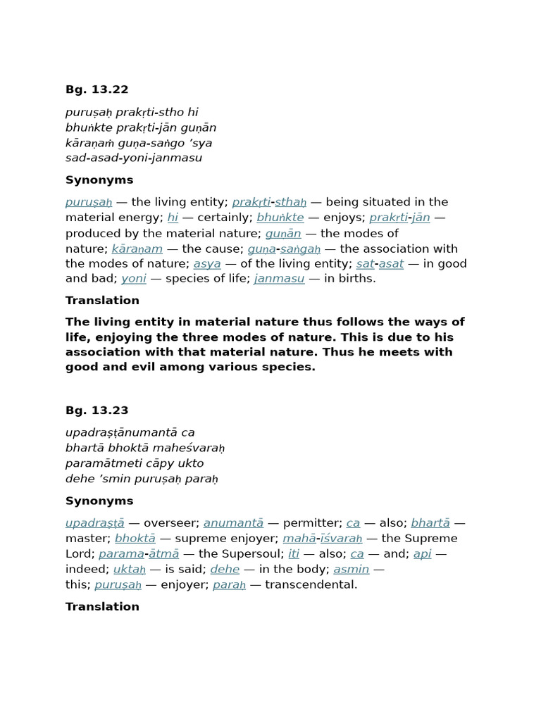 BS Unit 3 Slokas | PDF