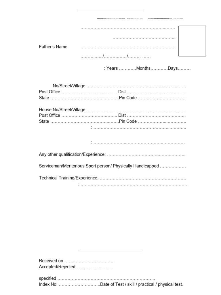 Air Force Group C Application Form PDF | PDF