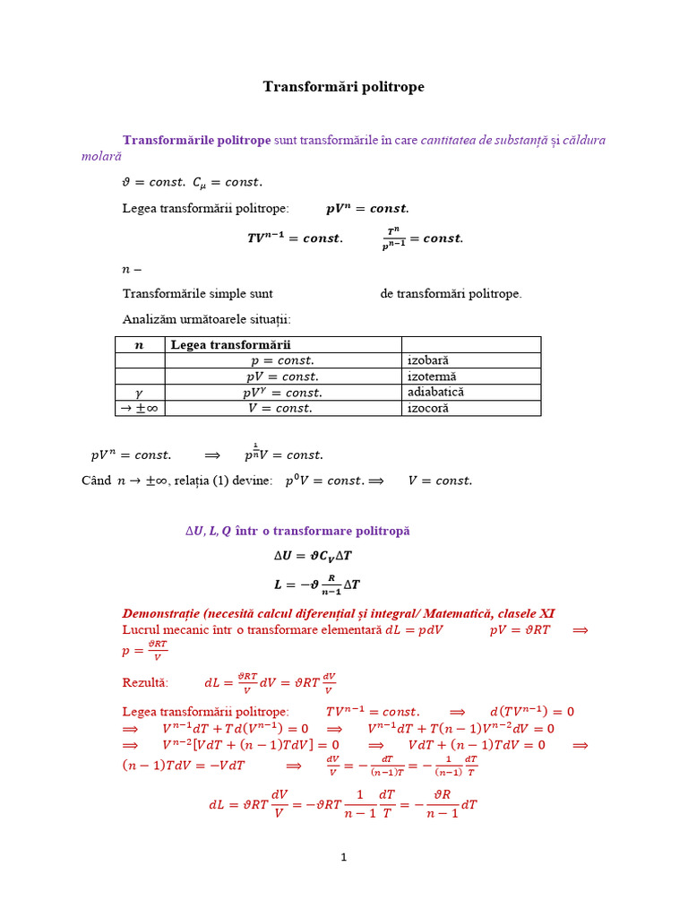 Transformări Politrope | PDF