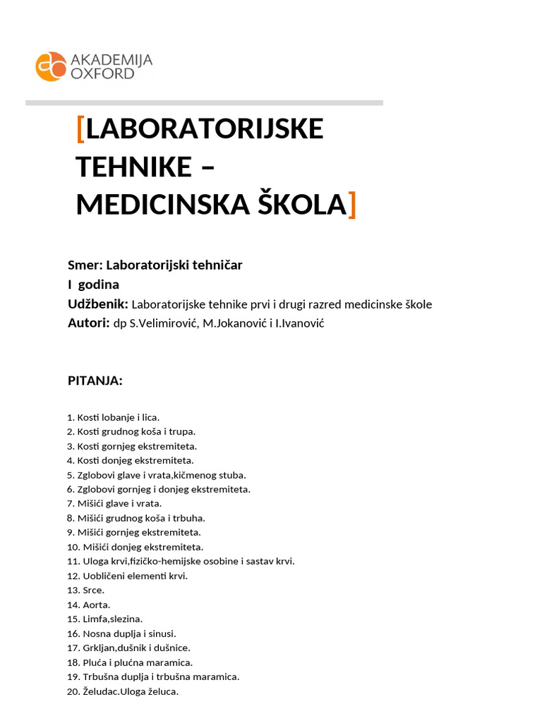 1 Laboratorijske Tehnike | PDF
