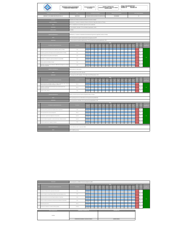 Programa Anual SG-SST | PDF