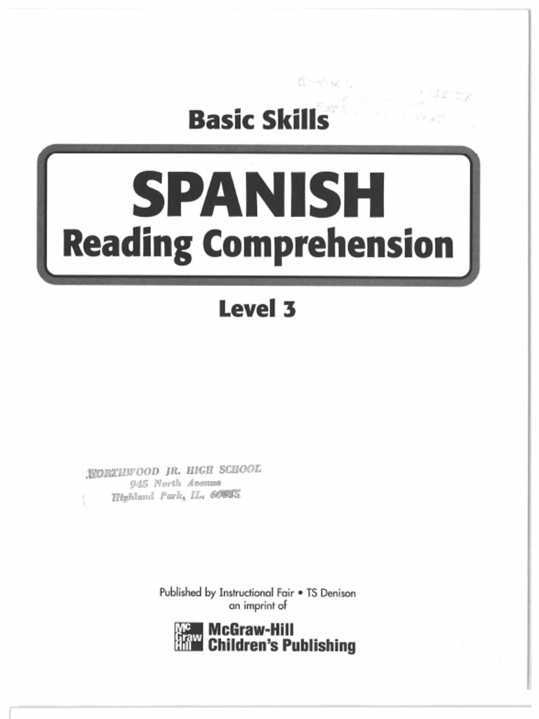 Spanish Reading Comprehension Level 3 | PDF