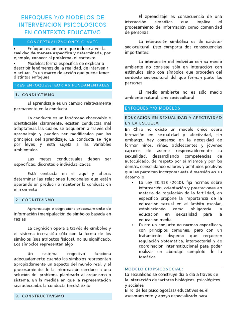 Enfoques y Modelos | PDF