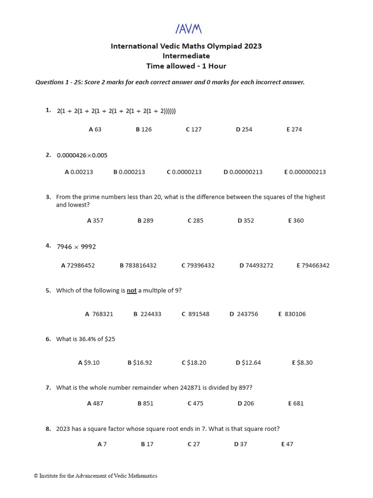 Intermediate 2023 | PDF