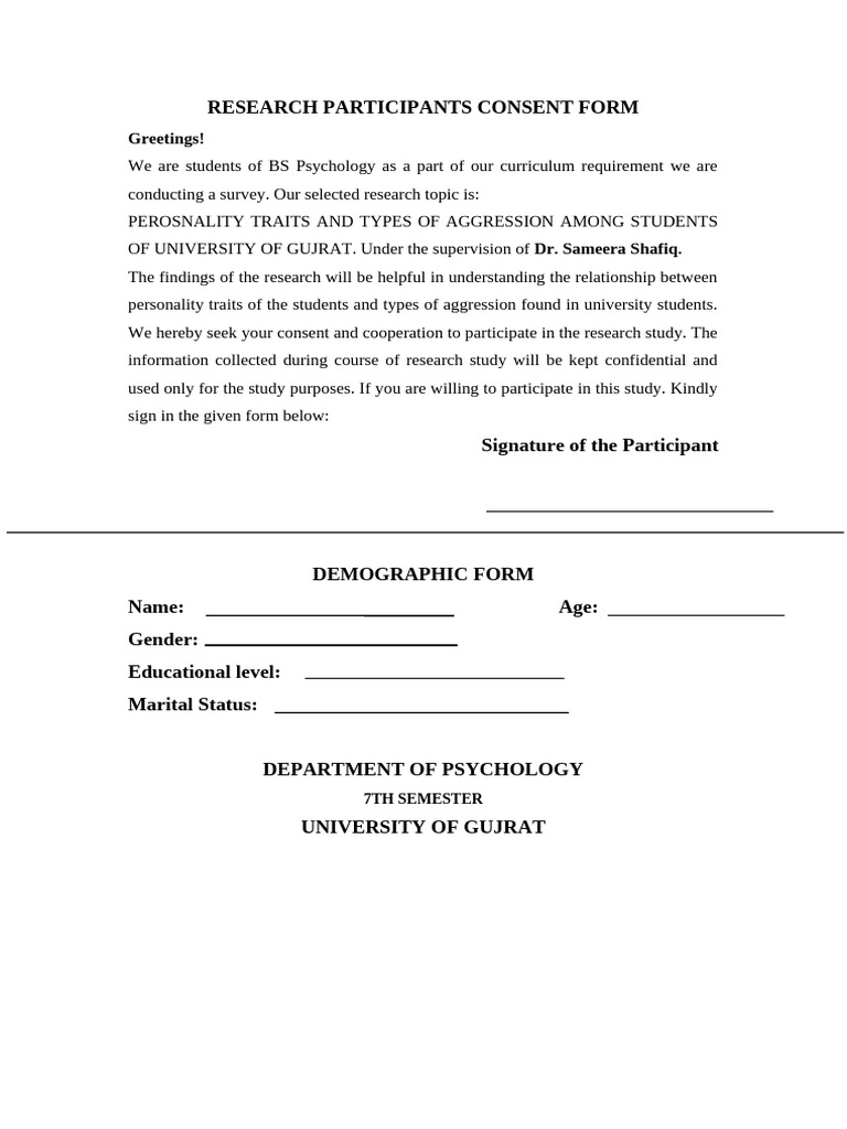 Research Form (F) - R | PDF