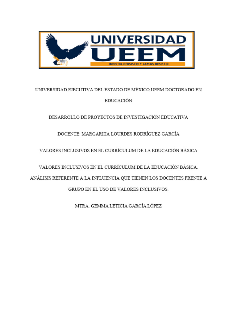 Valores Inclusivos | PDF