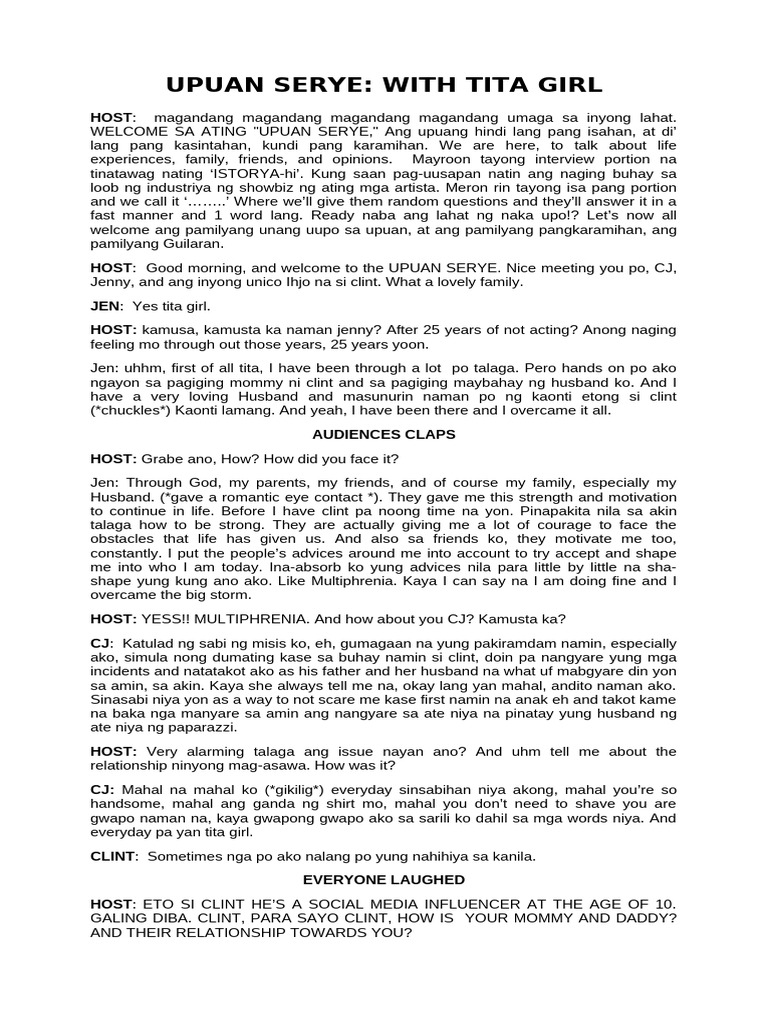 Talk Show Script GP. 2 PERDEV | PDF