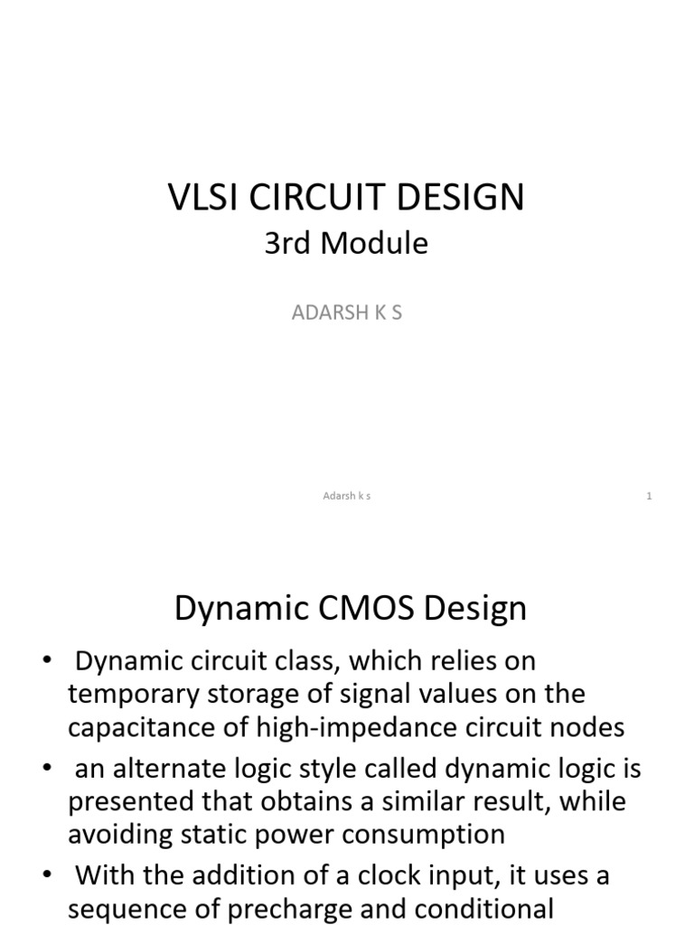 Vlsi - 3rd Module | PDF