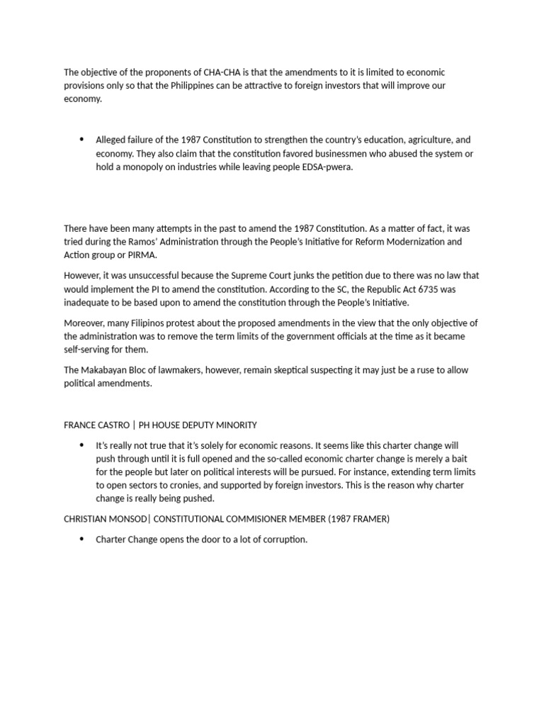 Charter Change | PDF