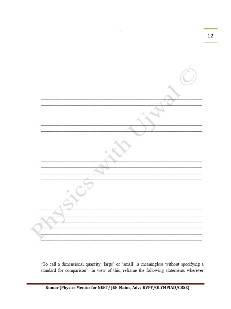 Units and Measurement | PDF