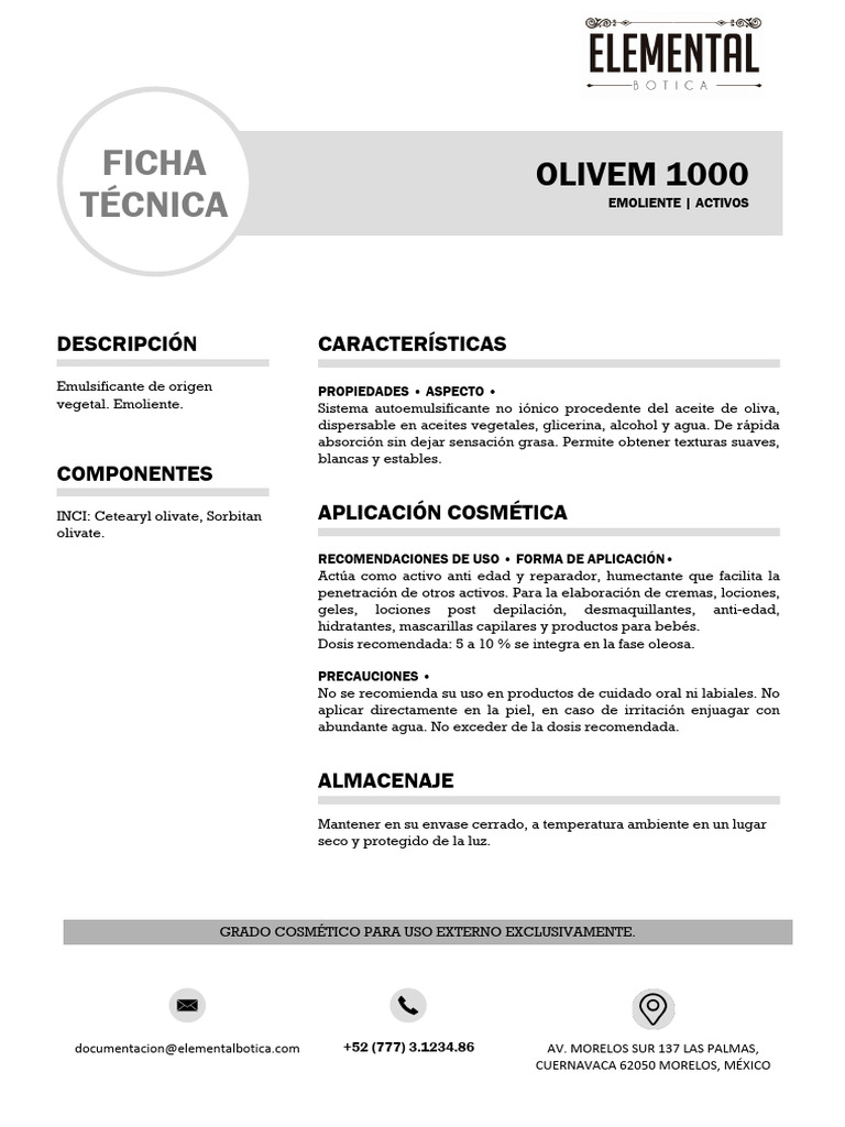 Olivem 1000 | PDF