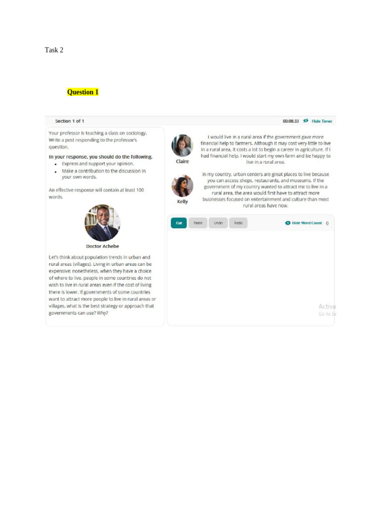 Writing - New Task 2 Sample For Toefl | PDF
