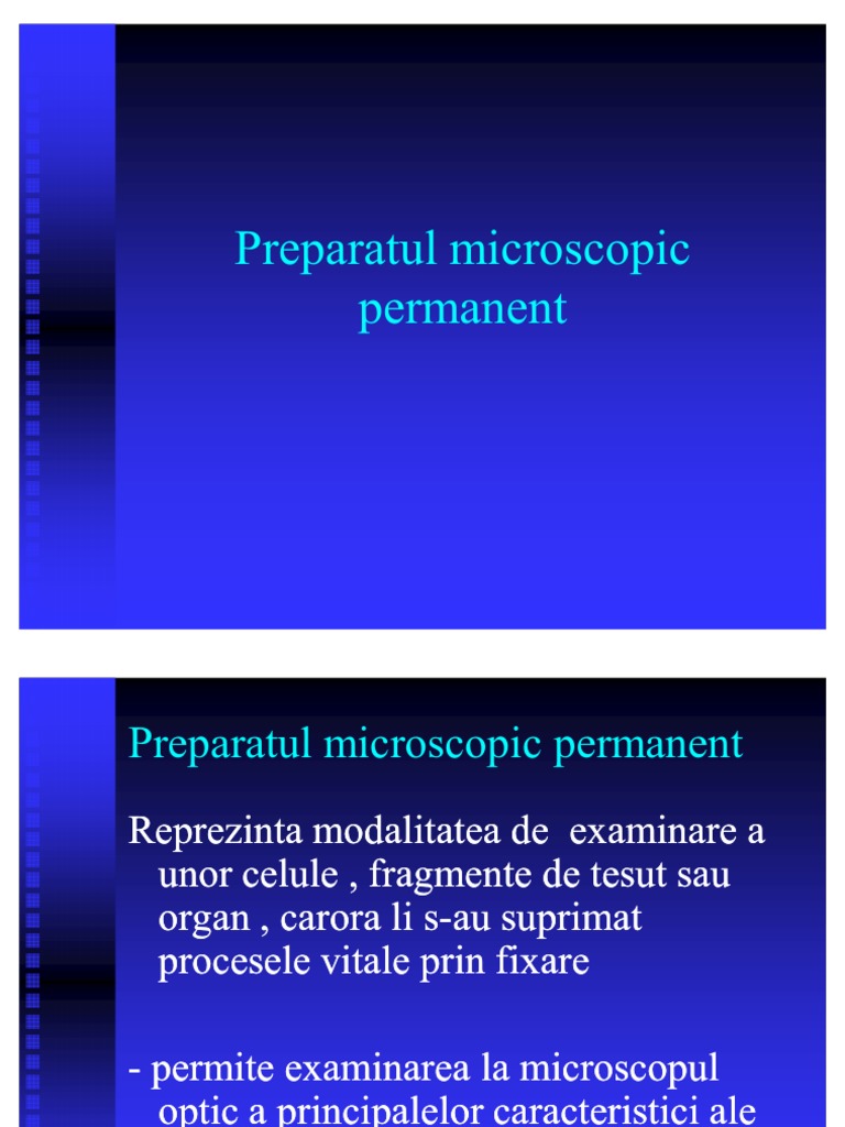 Preparatul Microscopic Permanent Lp2 | PDF