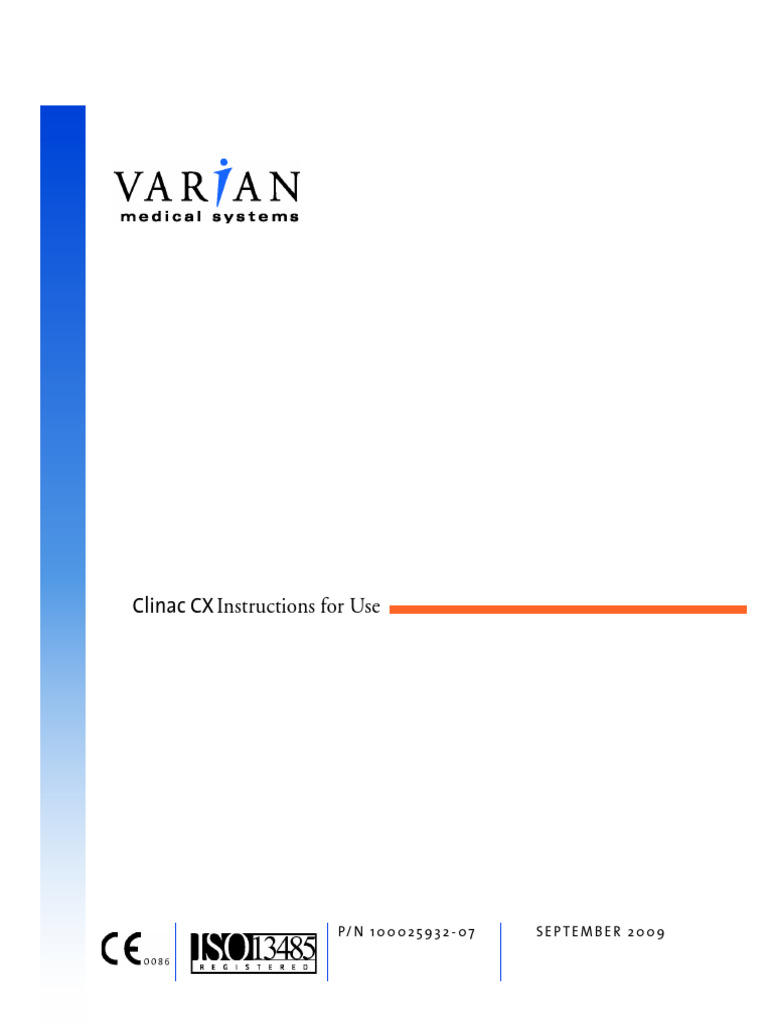 Clinac CX Instructions For Use (En) | PDF