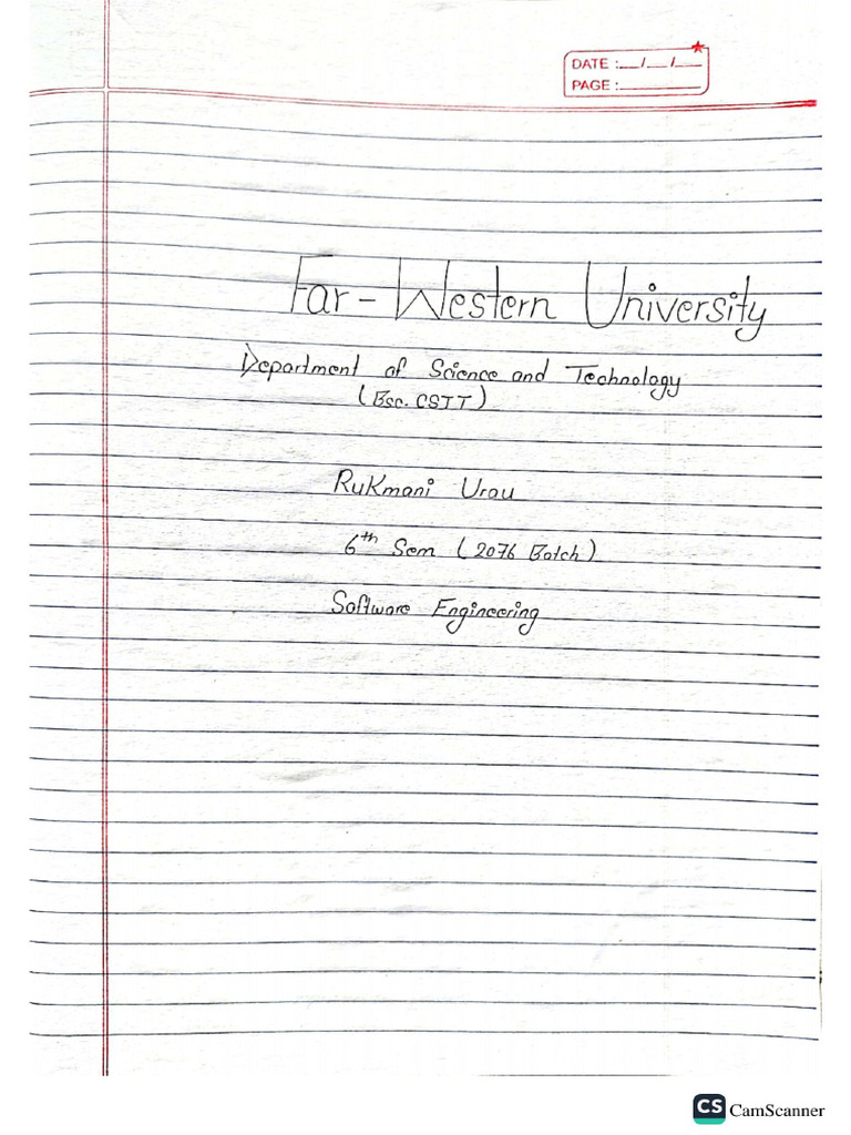 Software Engineering Note | PDF