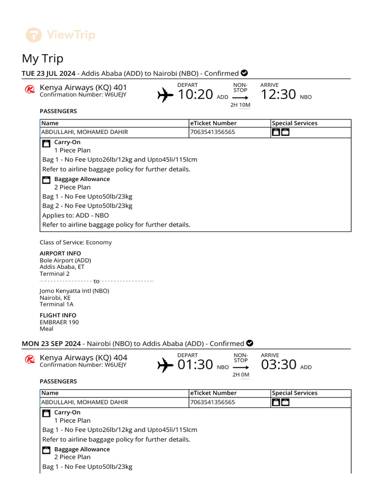 Travelport ViewTrip - My Trip | PDF | Transport | Airlines