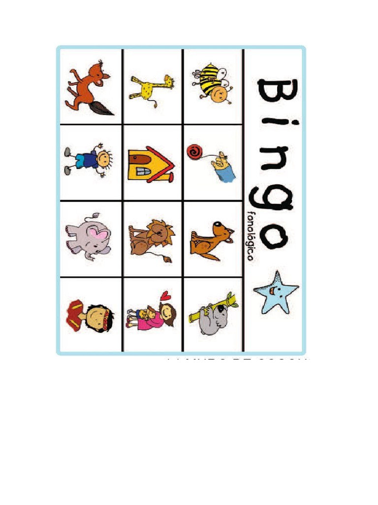 Bingo Sonidos Iniciales | PDF