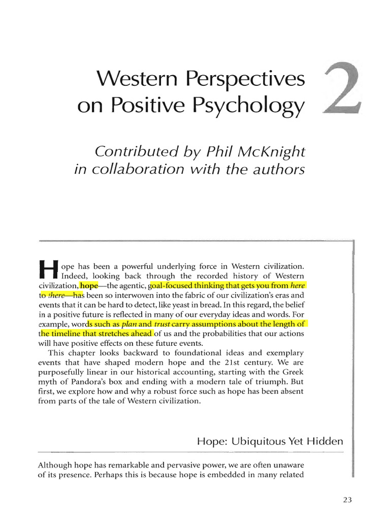 Perspectives in Positive Psychology | PDF