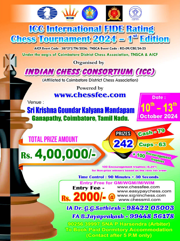 REVISED ICC International FIDE Rating Chess Tournament 2024 1 | PDF