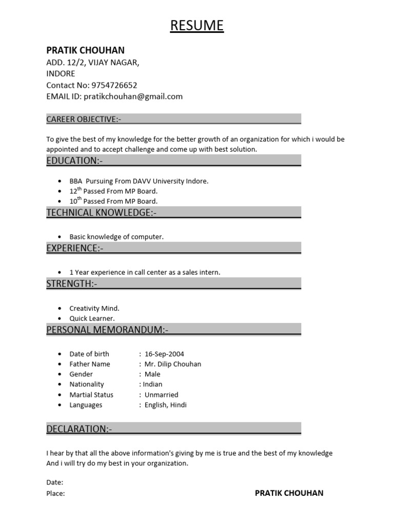 Resume p | PDF