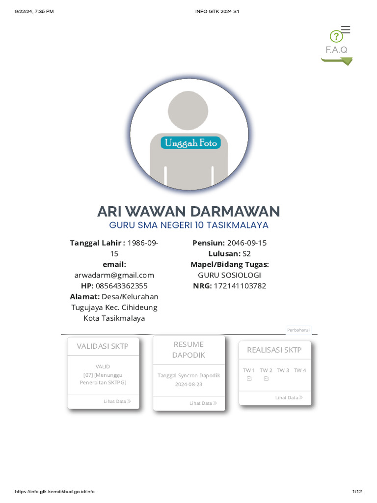 Info GTK Ari Wawan Darmawan Valid | PDF