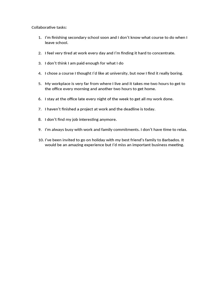 Collaborative Tasks | PDF