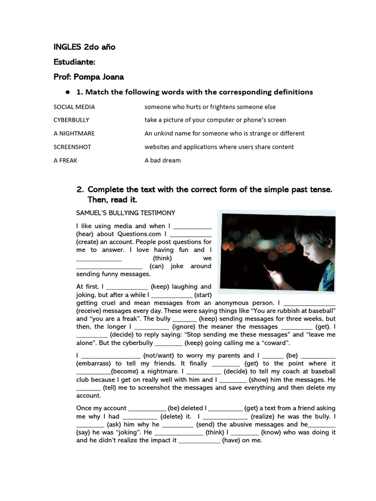 Integrador 2do INGLES. | PDF