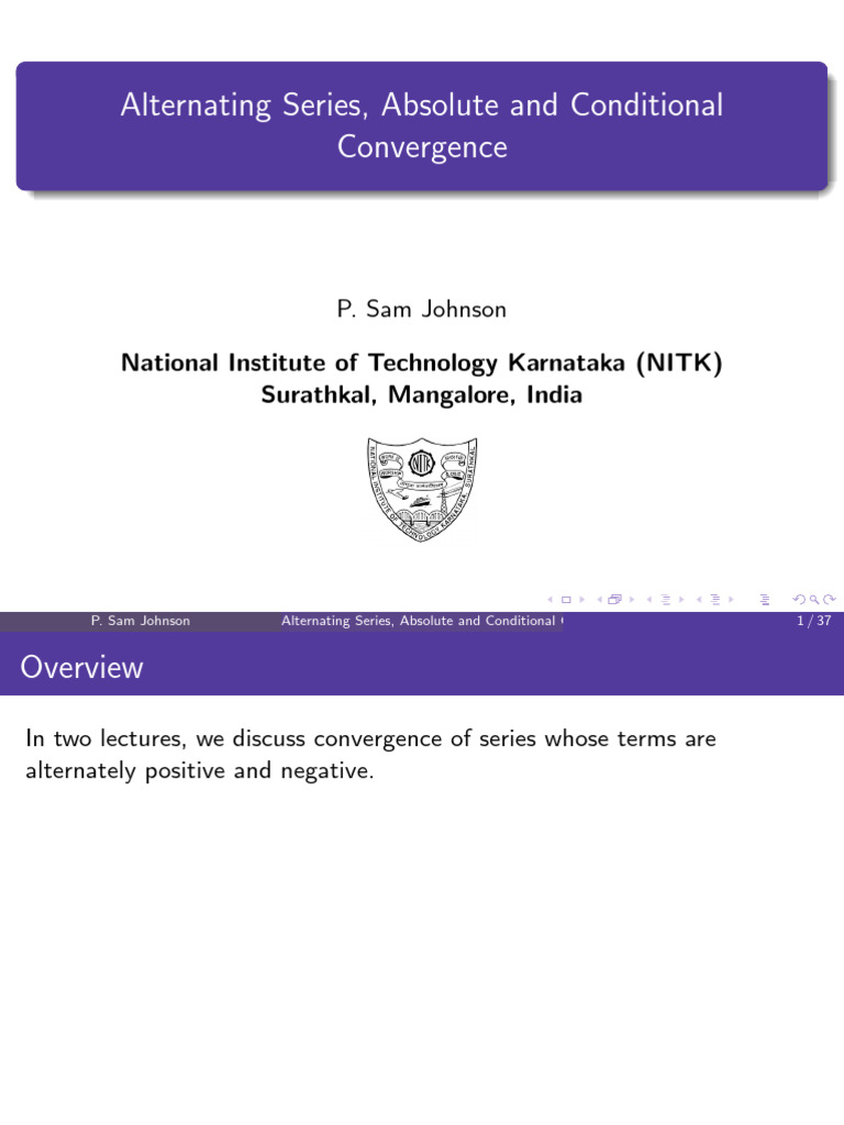 Alternating Series, Absolute and Conditional Convergence | PDF