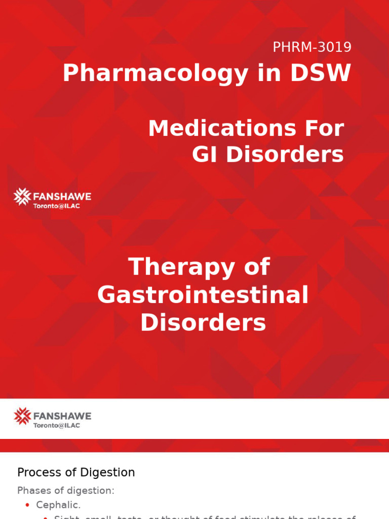 Pharmacology in DSW M7 GI | PDF