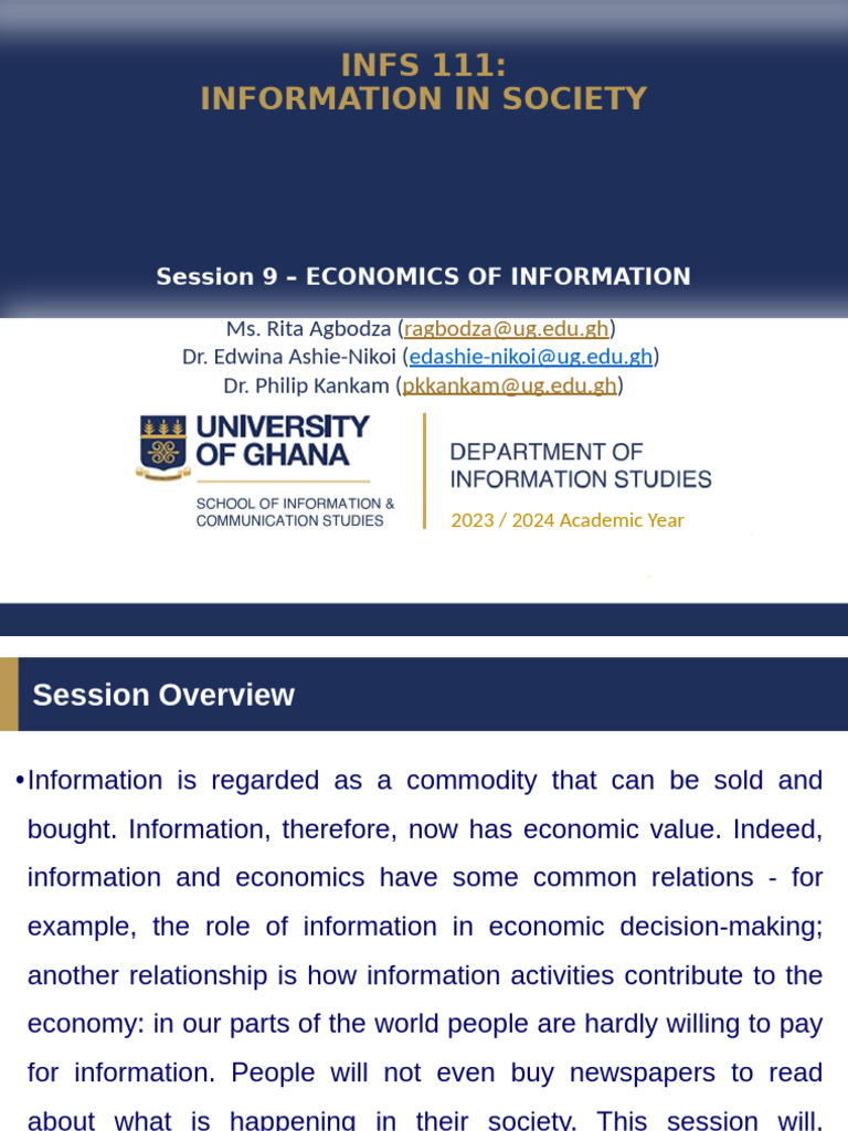 Infs 111 Session 9 Ugde | PDF