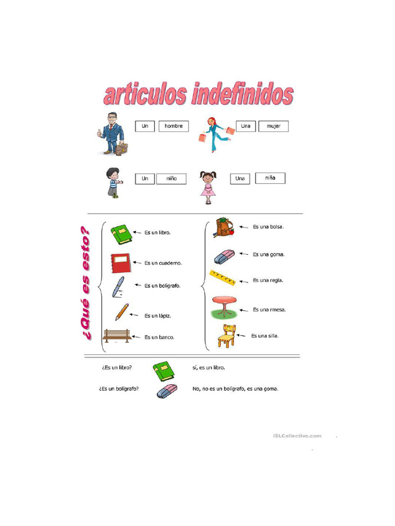 Artículos Indefinidos | PDF
