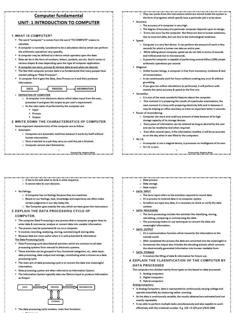 Computer Fundamental | PDF