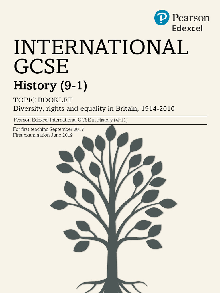 International GCSE in History Diversity Topic Booklet Issue 1 | PDF