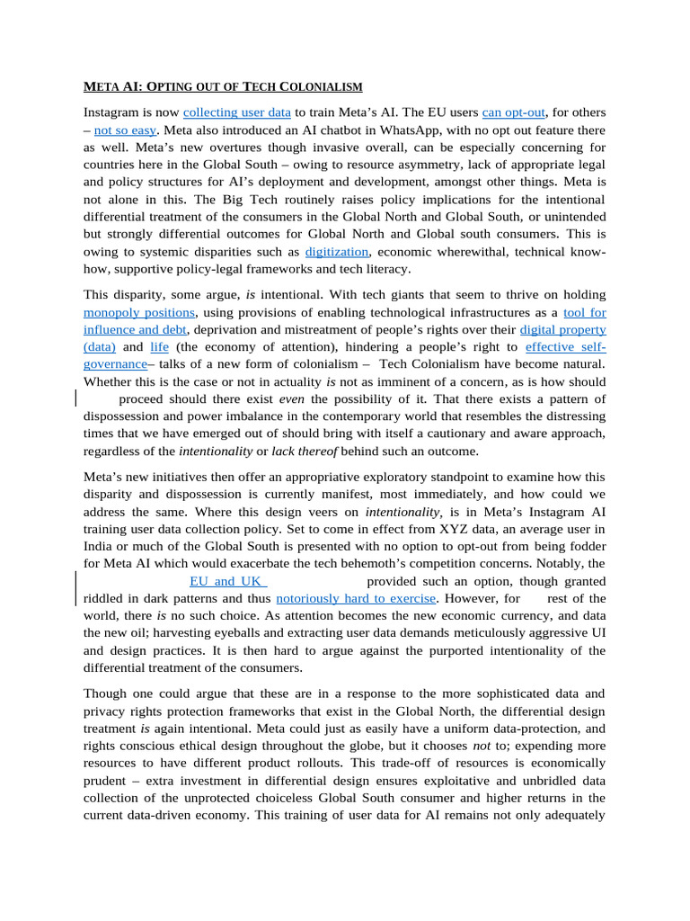 Meta and Tech Colonialism | PDF | Artificial Intelligence | Computers