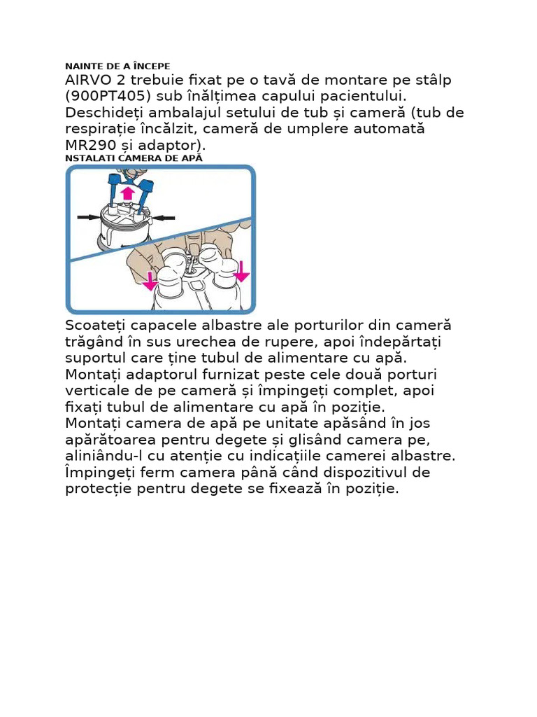 Utilizarea Airvo 2 | PDF