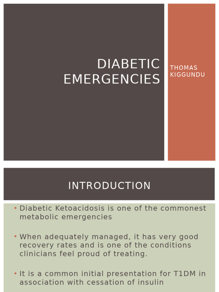 Diabetic Emergencies | PDF | Hyperglycemia | Wellness
