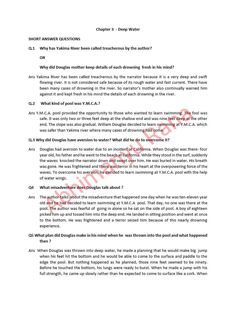 Deep Water Notes-1 | PDF