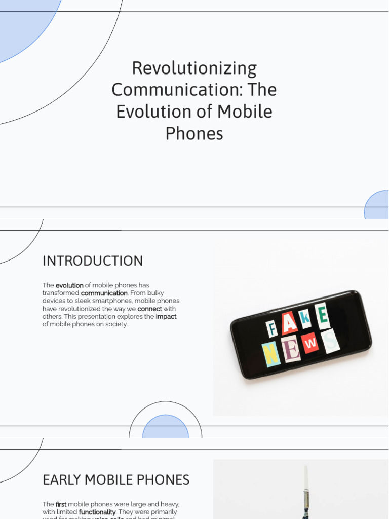 Slidesgo Revolutionizing Communication The Evolution of Mobile Phones ...