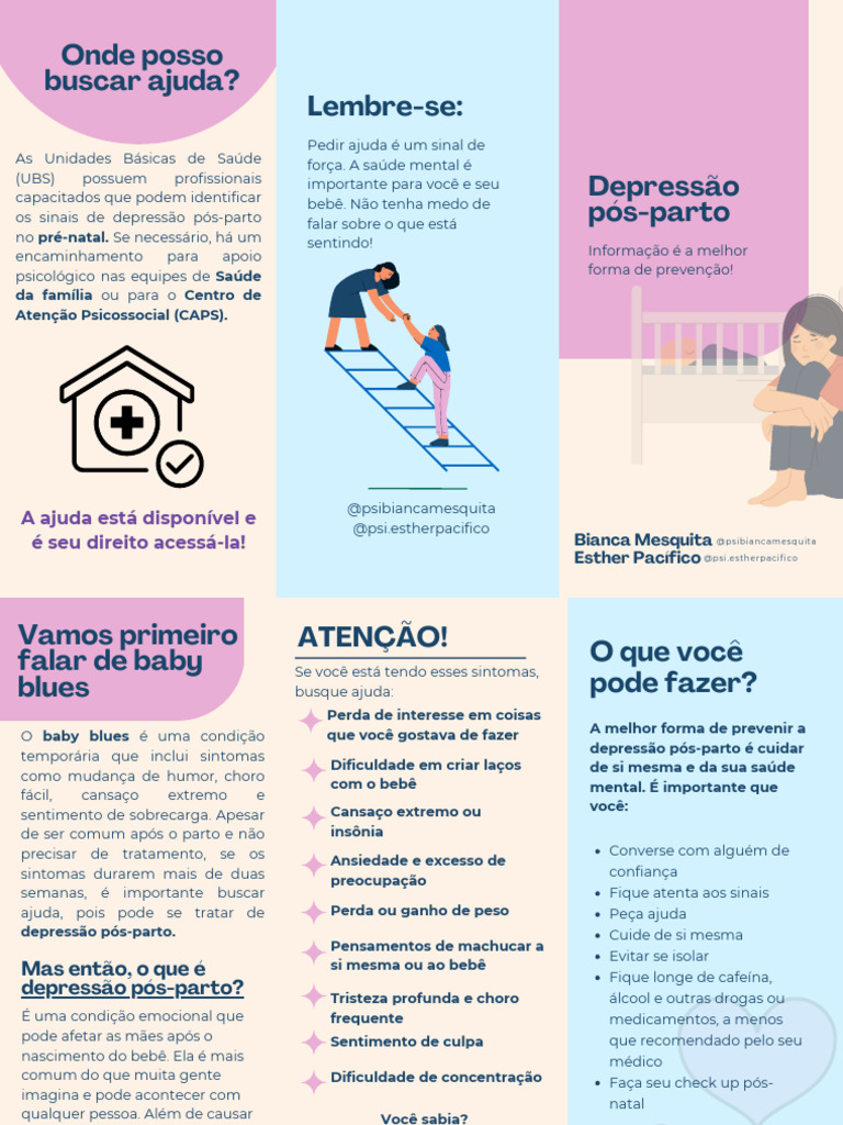 Cartilha Depressão Pós-Parto PDF | PDF | Depressão | Autoajuda