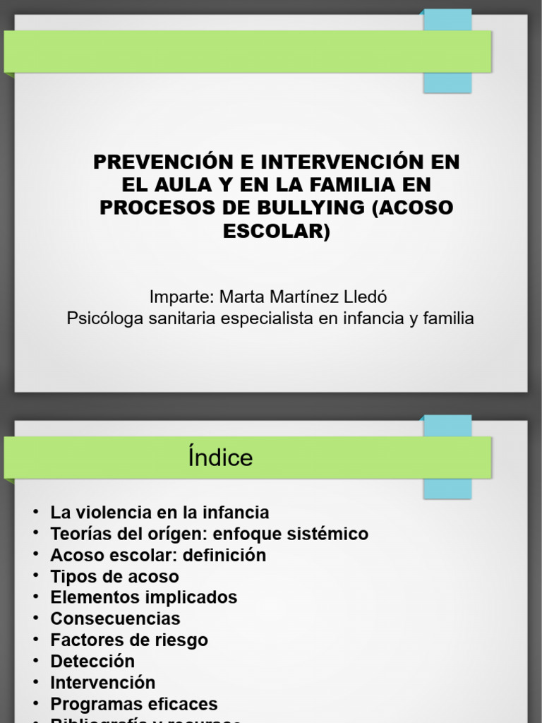 Acoso Escolar - Prevenci N e Intervenci N en El Aula | PDF