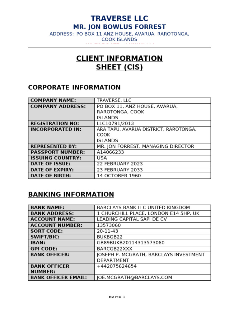 Cis Traverse LLC Receiver 31july2024 | PDF