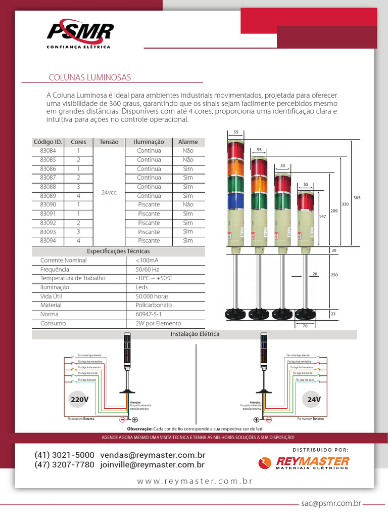 Linha Coluna Luminosa | PDF