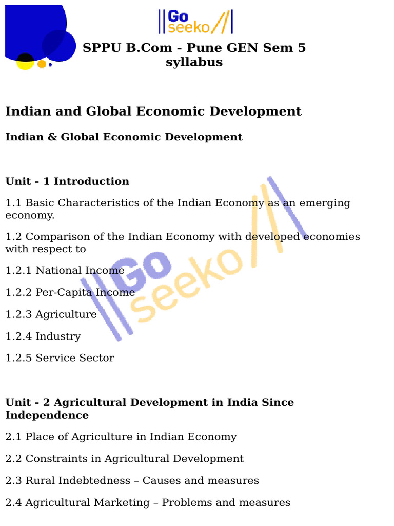 GEN Sem 5 Syllabus | PDF