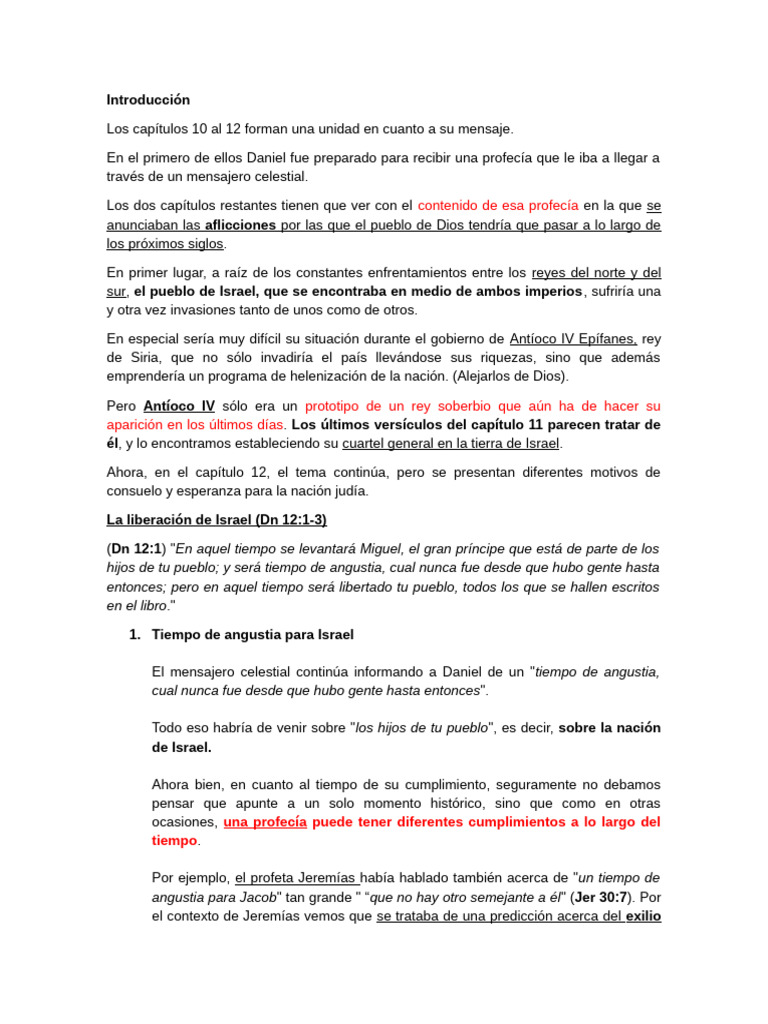 DANIEL 12 Estudio | PDF