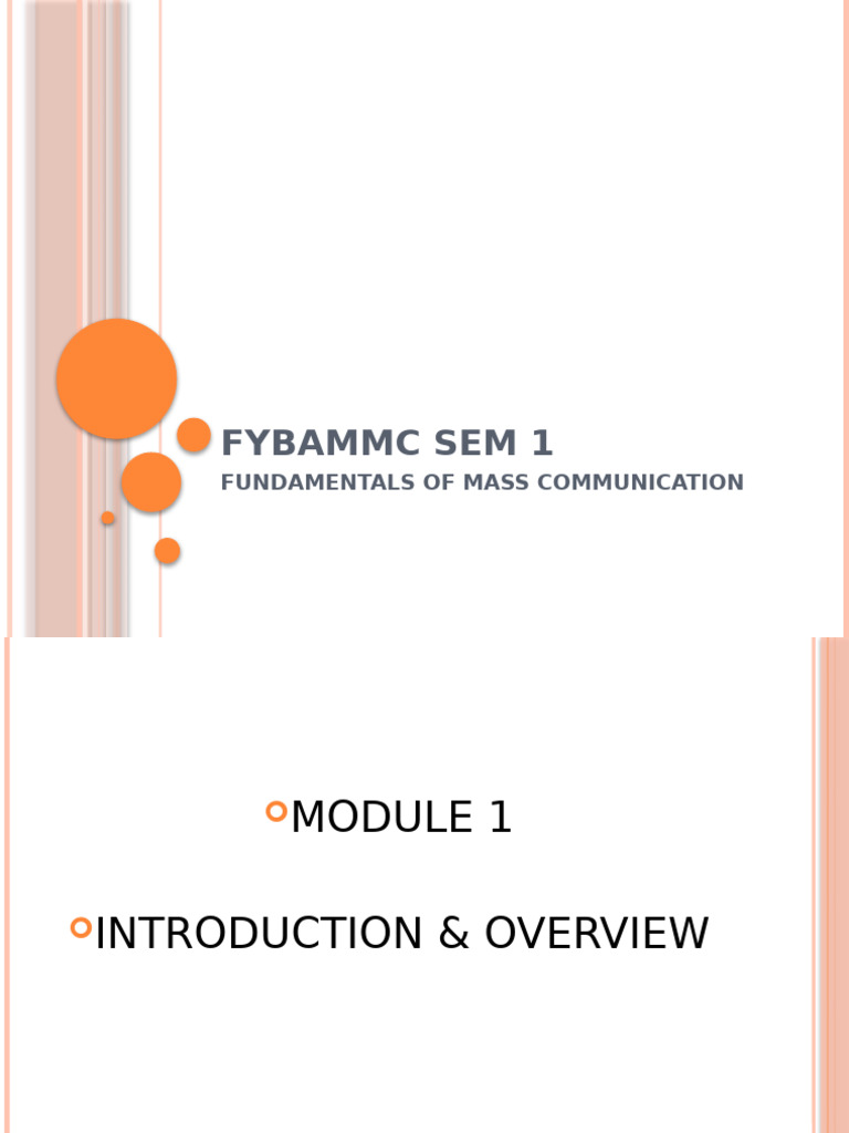 FYBAMMC SEM 1 - FMC | PDF