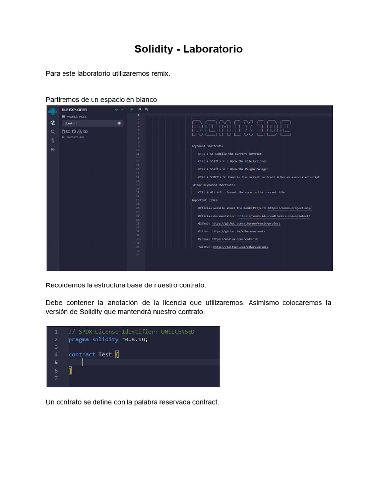 Solidity - Guía de Laboratorio | PDF